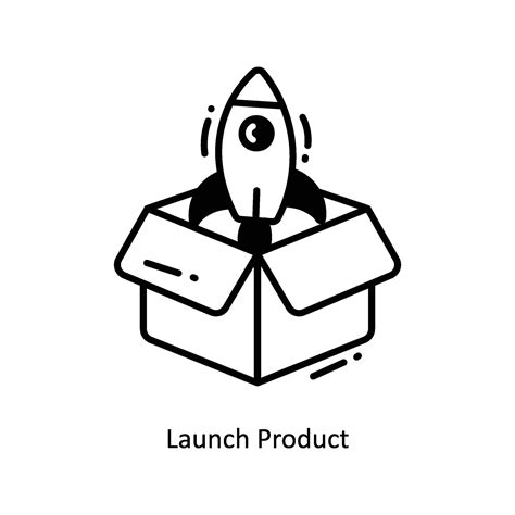 Launch Product Doodle Icon Design Illustration Startup Symbol On White Background Eps 10 File