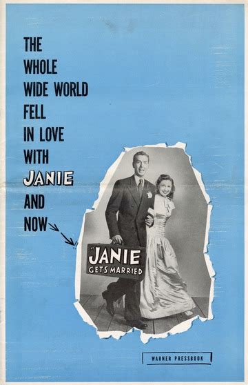 Janie Gets Married Warner Bros Pressbook 1946 Warner Bros Free