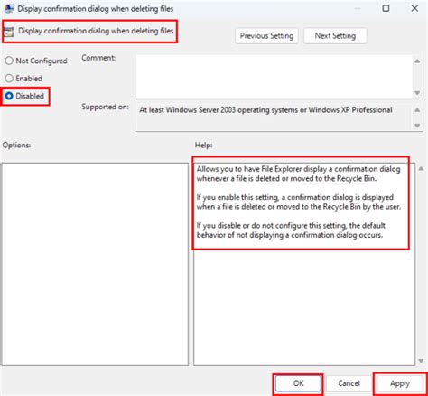 Disable Are You Sure You Want To Move This File To The Recycle Bin