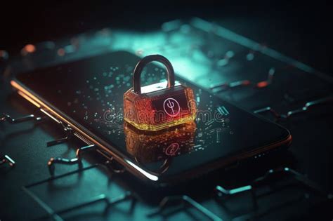 Cybersecurity Padlock Digital Lock On Technology Network Data Protection Cyber Securitym