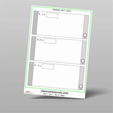 Year 1 Autumn 1 Arithmetic Test Resource Classroom Secrets