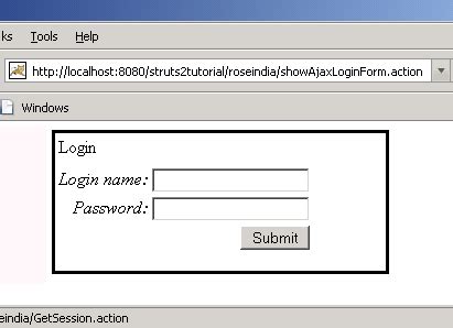 Login Form Using Ajax