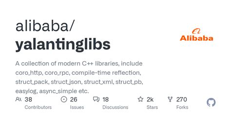 Github Alibaba Yalantinglibs A Collection Of Modern C Libraries
