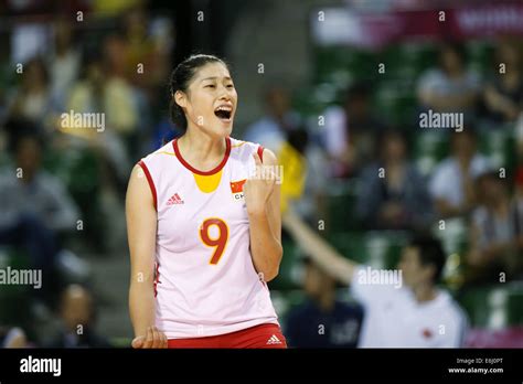 Ariake Coliseum Tokyo Japan 24th Aug 2014 Liu Xiaotong Chn August 24 2014 Volleyball