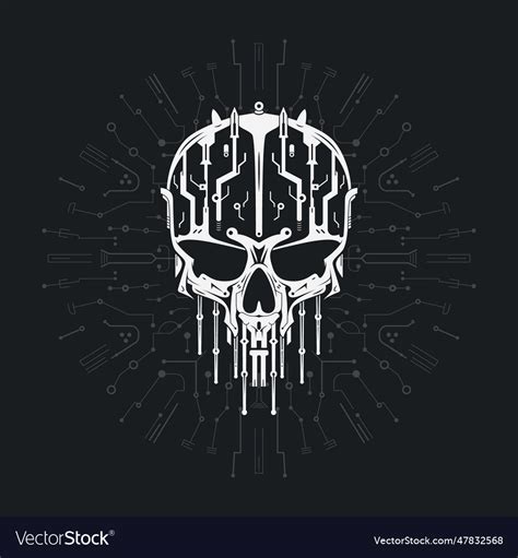 Cyber Robot Skull Royalty Free Vector Image Vectorstock Cyber Robot Skull Royalty Free Vector Image Vectorstock