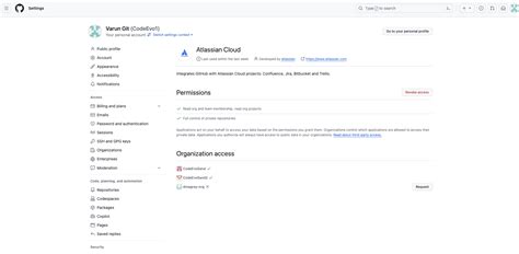 new github organization does not show under project toolchain jira