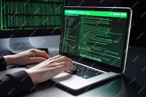 Premium Photo Hacker Code In Laptop Cyber Security Privacy Or Hack