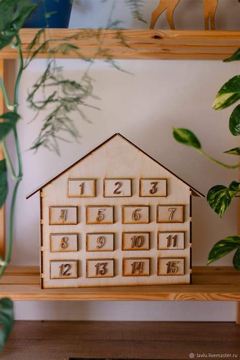 Деревянный адвент-календарь на 15 дней с цифрами в интернет-магазине ...