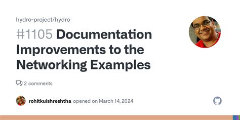 Documentation Improvements To The Networking Examples · Issue 1105