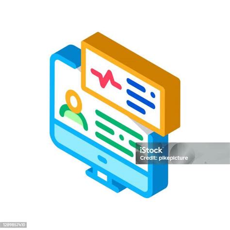 Ilustración De Análisis Cardiovascular Diagnóstico De Internet Ilustración Vectorial Icono