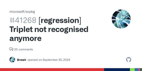 Regression Triplet Not Recognised Anymore · Issue 41268 · Microsoft