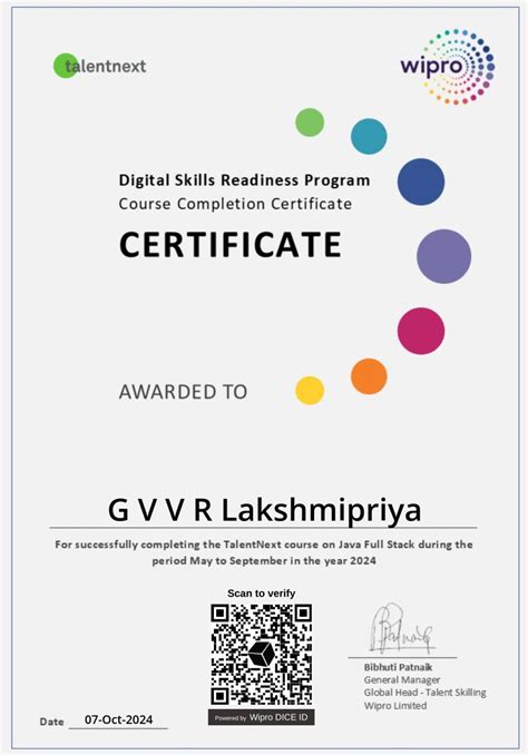 G V V R Lakshmi Priya On Linkedin Wipro Wiprotalentnext