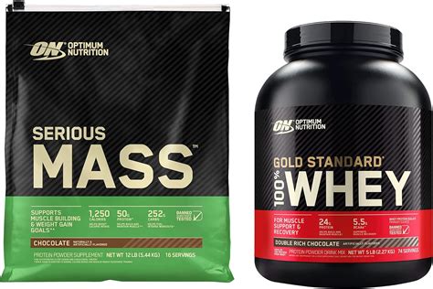 Optimum Nutrition Serious Mass Weight Gainer Protein Powder And Gold