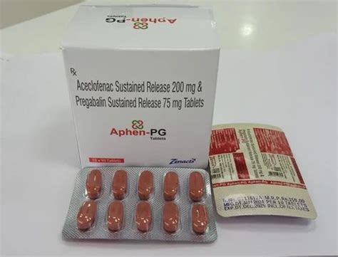 Aceclofenac 200mg Pregabalin 75 At ₹ 1590 Sector 9 Barwala Id 2855790801430