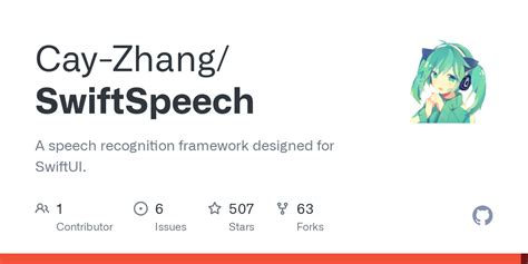 Github Cay Zhangswiftspeech A Speech Recognition Framework Designed