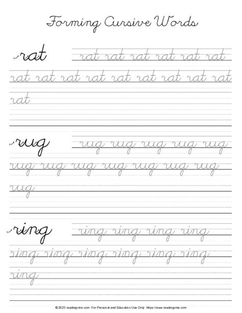 Cursive Letter R Forming Cursive Words Image ReadingVine