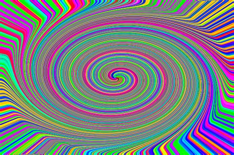 Rainbow Color Spiral Fabric Isolated On Pattern Abstract Background