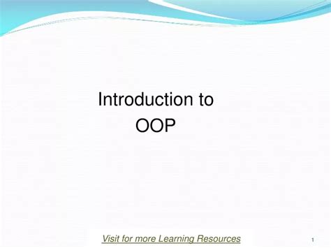 Ppt Introduction To Oop Powerpoint Presentation Free Download Id