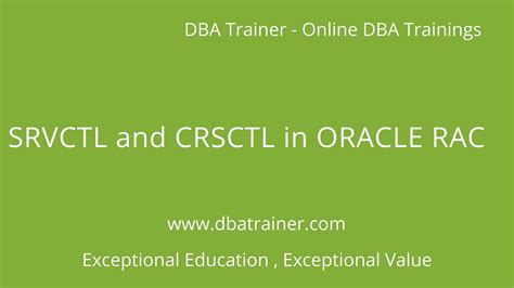 Srvctl And Crsctl In Oracle Rac Youtube