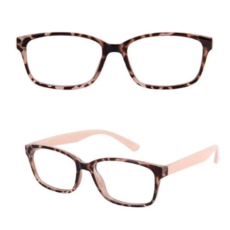 Pink Rectangle Glasses Althea Lightweight Tr90 Frame The Travel Bunny