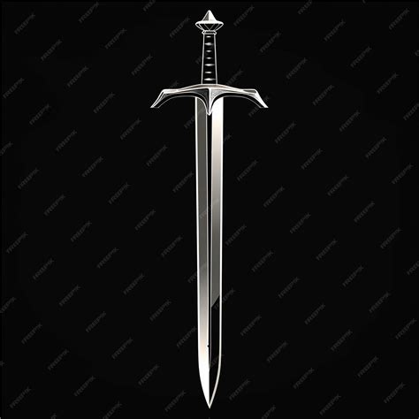 Premium Photo A Sword With A Sword On A Black Background