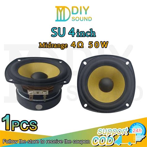 Diysound Su 4 Inch Midrange Speaker 4Ω 50w 4 Inch Speaker Car Stereo