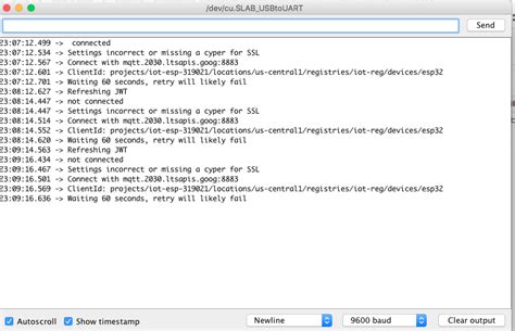Google Cloud Iot Arduino Esp Issue Googlecloudplatform