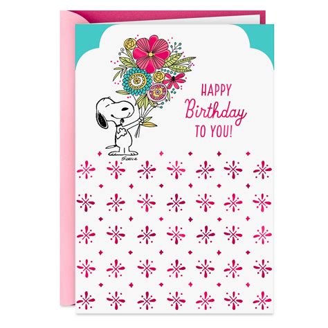 Peanuts® Smiles And Fun Snoopy Birthday Card For Her Greeting Cards
