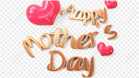 3차원 어머니의 날 소원따뜻한편지금속 Png 일러스트 무료 다운로드 Lovepik