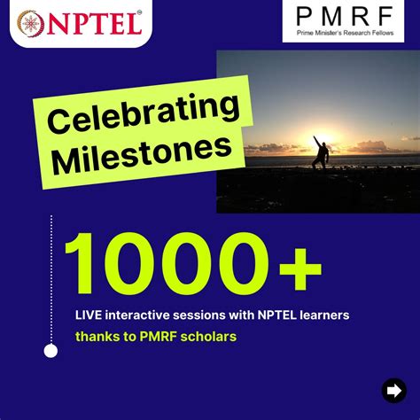 Nptel On Linkedin Pmrf Nptel Milestone Achievement Thankyou