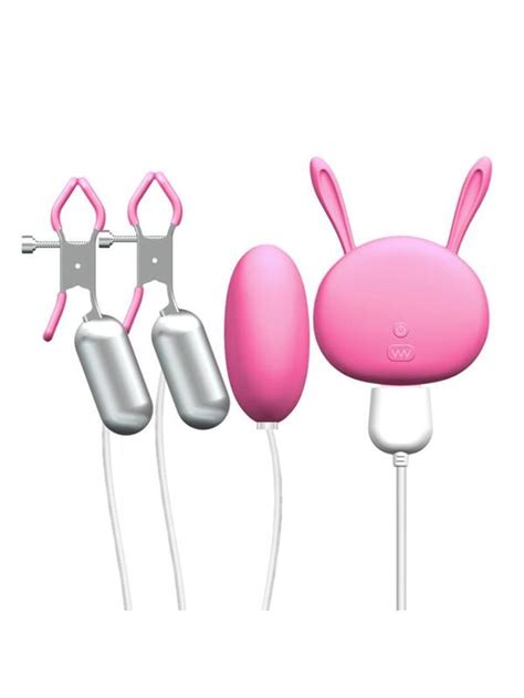 Women Sex Toys Mini Vibrator With Breast Clips Vaginal Clitoris Stimulator Vibrating Eggs