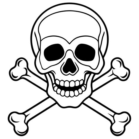 Skull And Crossbones Coloring Pages
