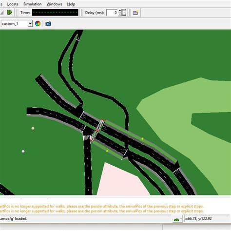 The Sumo Gui Showing A Traffic Network Download Scientific Diagram