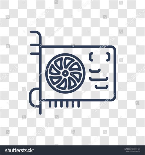 Gpu Icon Trendy Linear Gpu Logo Stock Vector Royalty Free 1254076123