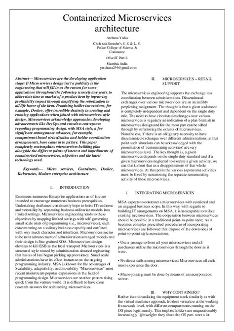 pdf containerized microservices architecture