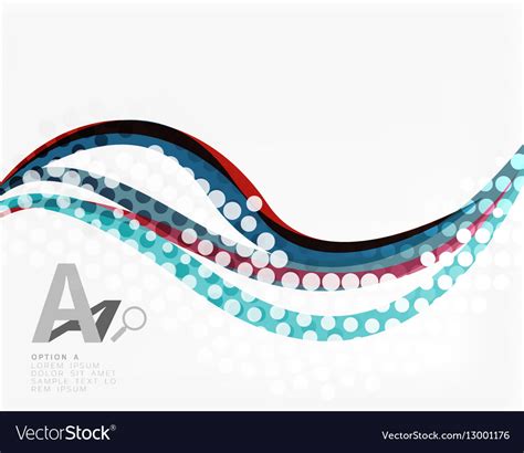 Color Overlapping Wave Stripes Abstract Royalty Free Vector