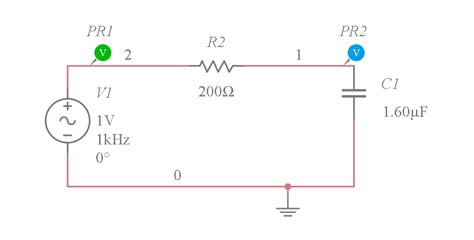 RC Low Pass Filter Circuit Design Multisim Live