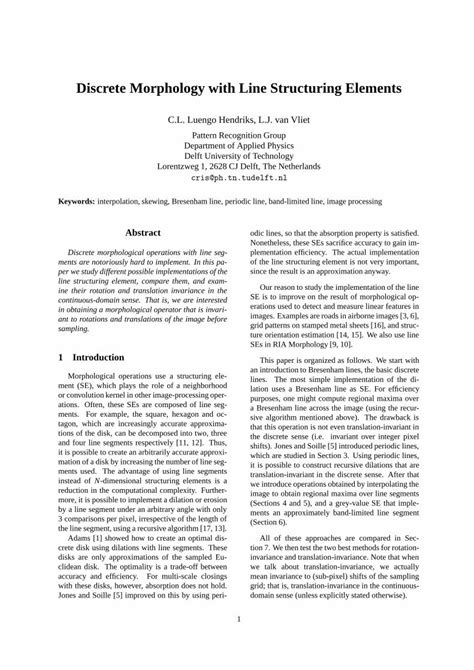 Pdf Discrete Morphology With Line Structuring Elements Faculteitdecaan · Figure 3 The