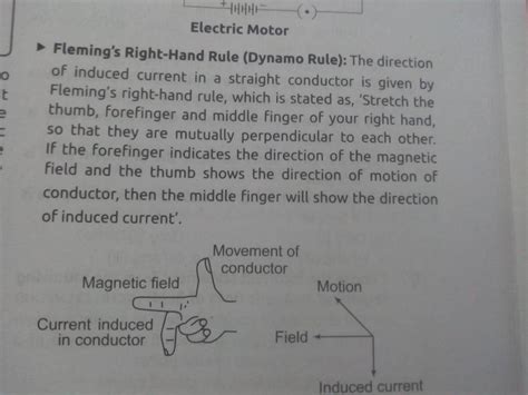 electric motor fleming s right hand rule dynamo rule the direction of
