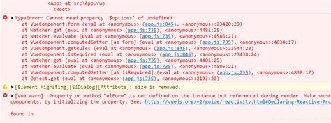 Typeerror Cannot Read Property ‘options‘ Of Undefinedypeerror