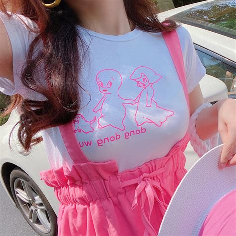 Sweet Reducing White T Shirt Female Short Sleeved Slim Slimming Thin