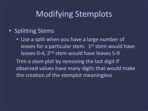 Exploring Data Stemplot Pdf