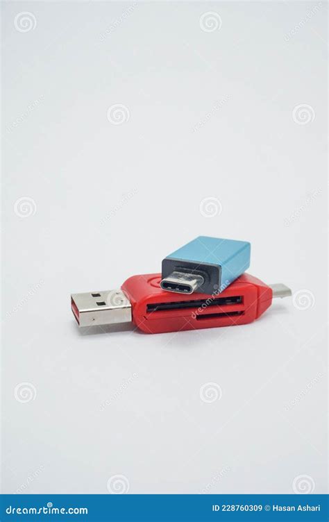 HD OTG Multi SD Micro SD Card Reader And USB Type C OTG Adapter Stock Image Image Of