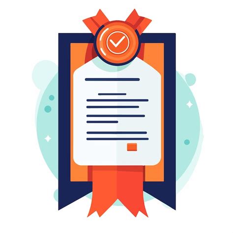 Certification Vector Colour Flat Icon Stock Vector Illustration