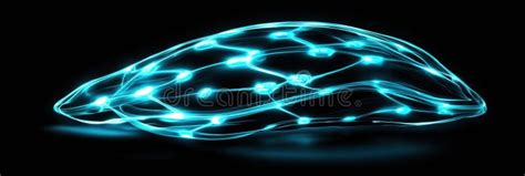 A Detailed Look At A Brain Illuminated By Blue Neural Pathways Highlighting Cognitive