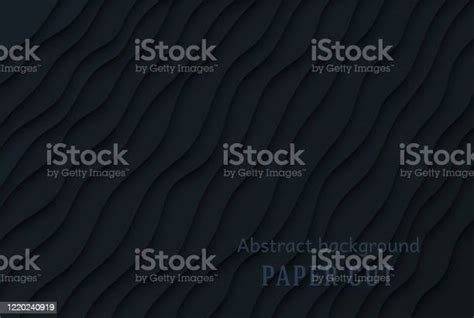 종이 컷 스타일의 추상적 인 검은 기하학적 배경 매끄러운 선 브로셔 포스터 전단지 광고를 위한 디자인 벡터 3차원 형태에 대한 스톡 벡터 아트 및 기타 이미지 Istock