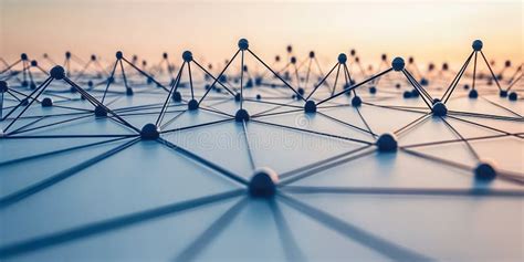 Abstract Network Connection Interconnected Nodes And Lines Representing Global Communication