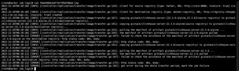 Replication Image Registry To Another Harbor Failed · Issue 18028 · Goharborharbor · Github