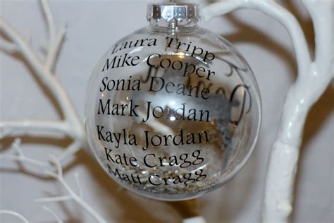 Bauble Table Plans Personalized Wedding Decor
