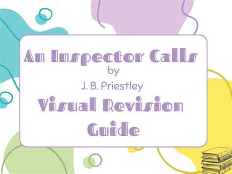 An Inspector Calls Visual Revision Guide Teaching Resources